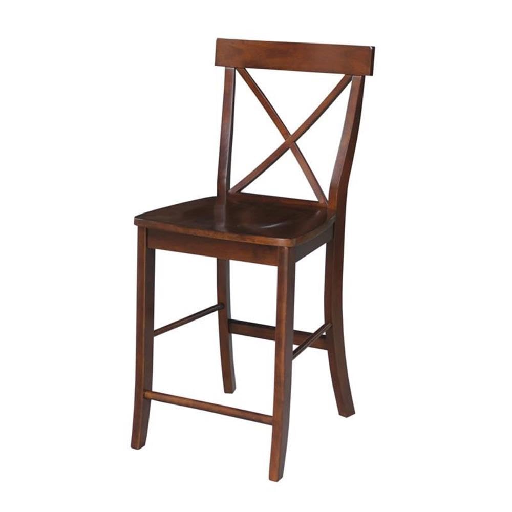 IC International Concepts 36" x 36" Counter Height Dining 2 Table and stools, Onesize, Espresso