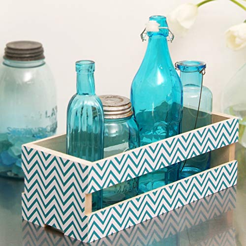 Con-Tact Brand - 60F-C9AL16-01 Adhesive Drawer and Shelf Liner, 18" x 60', Chevron Aqua