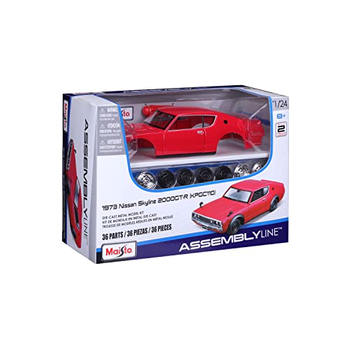 Maisto 1:24 Assembly Line 1973 Nissan Skyline 2000GT-R, Red