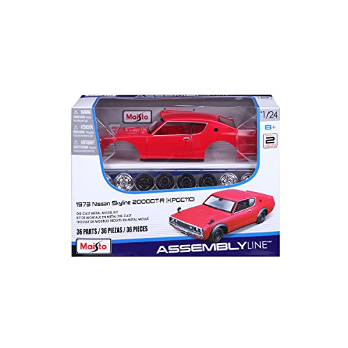 Maisto 1:24 Assembly Line 1973 Nissan Skyline 2000GT-R, Red
