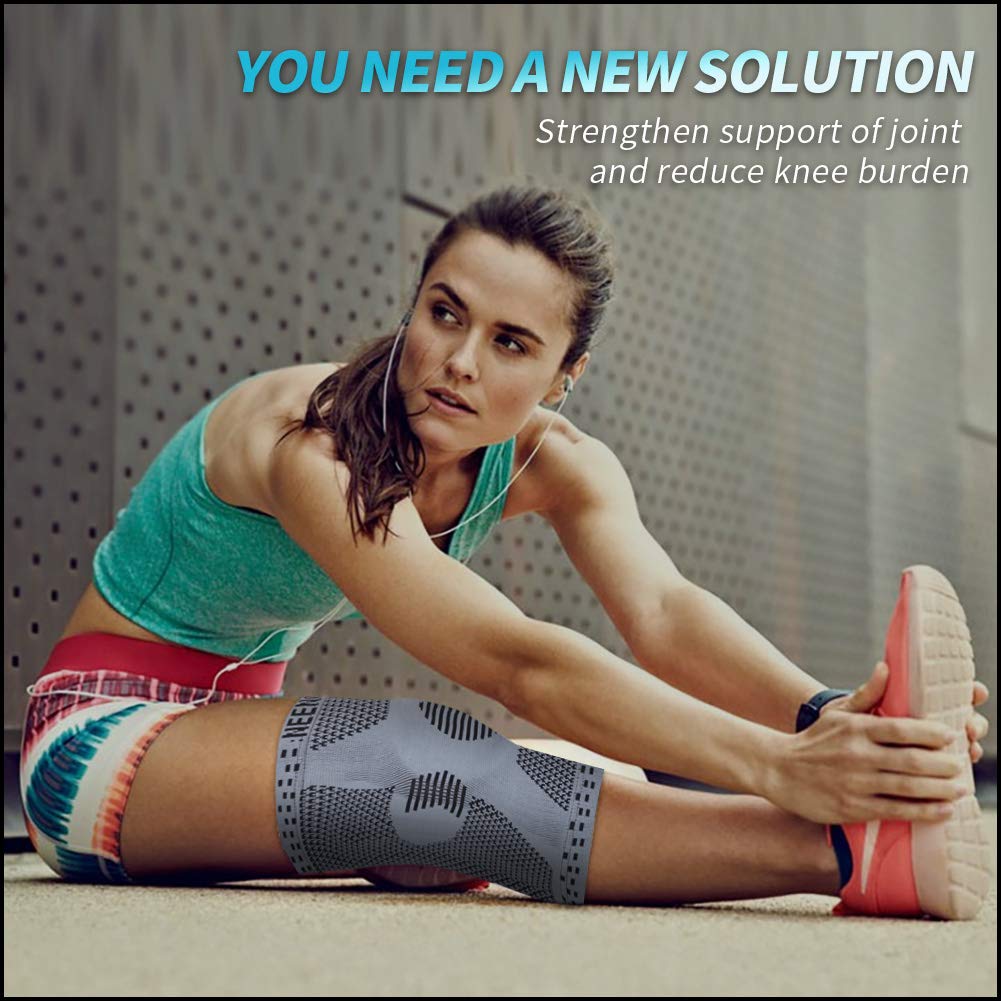 NEENCA Professional Knee Brace for Pain Relief, Medical Knee Support with Patella Pad & Side Stabilizers, Compression Knee Sleeve for Meniscus Tear, ACL, Joint Pain, Runner, Workout - FSA/HSA Eligible