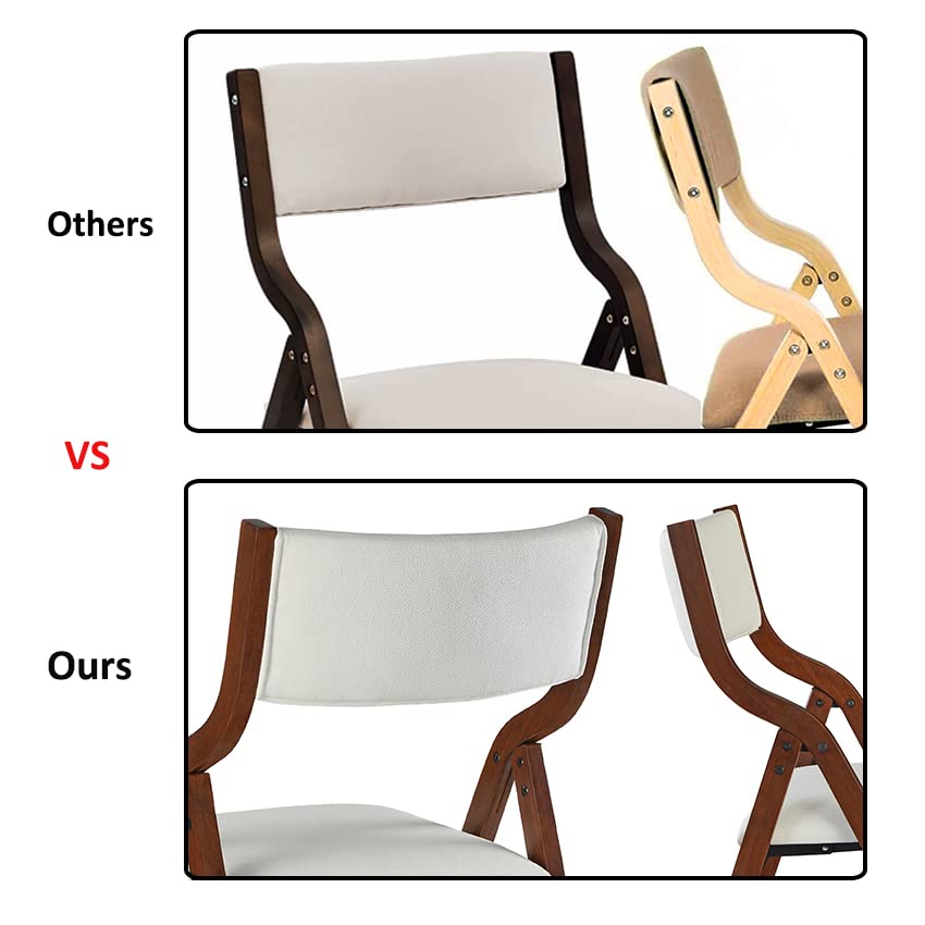 Ball & Cast Modern Folding Chairs Foldable Dining Chairs Set of 2, 18" Seat Height, Dark Grey
