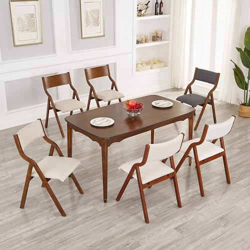 Ball & Cast Modern Folding Chairs Foldable Dining Chairs Set of 2, 18" Seat Height, Dark Grey