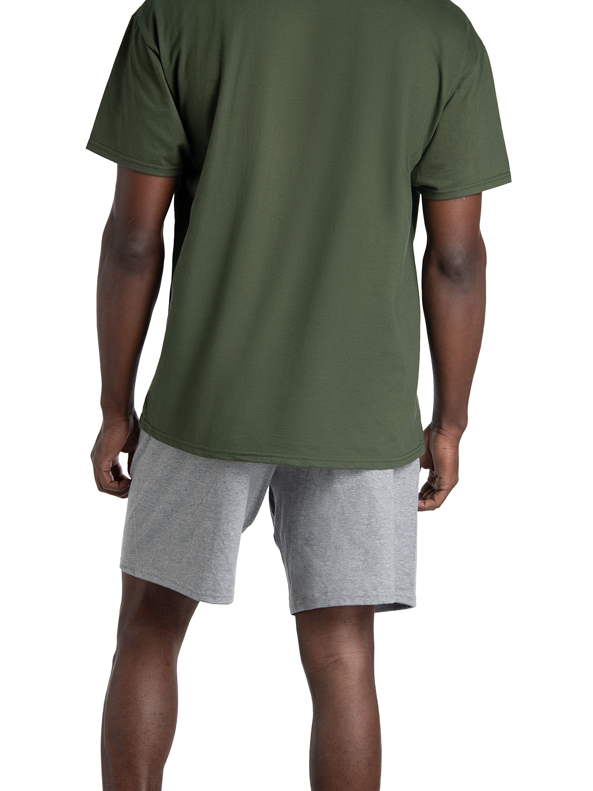 Fruit of the Loom Men's Eversoft Cotton Shorts with Pockets (S-4xl), 2 Pack-Grey Heather