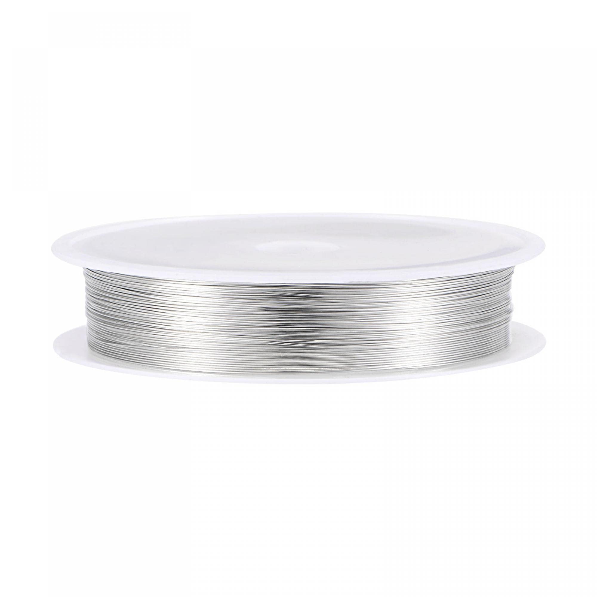 uxcell 28 Gauge Copper Wire 0.3mm Dia Silver Tone Resistant Beading Wires Pendant Making Art Craft DIY Weaving 15M, 1 Roll
