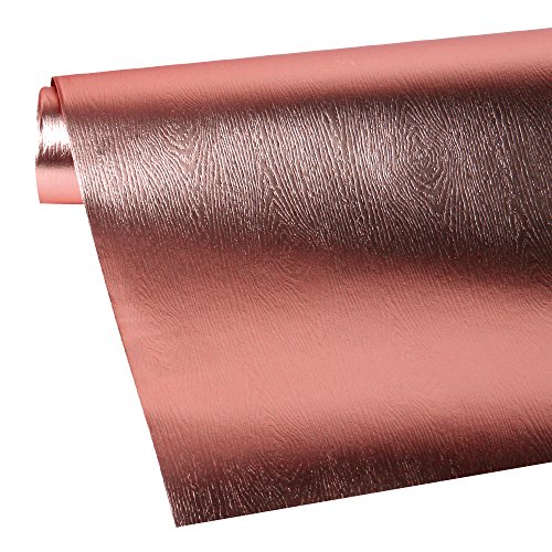 WRAPAHOLIC Wrapping Paper Roll - Mini Roll - 17 Inch x 16.5 Feet - Basics Glossy Rose Gold for Birthday, Holiday, Wedding, Baby Shower