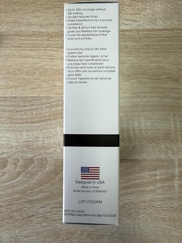 PHOERA Makeup Set - Full Coverage Foundation, Primer, Powder, Concealer & Kabuki Brushes (2 Sponge, Porcelain)