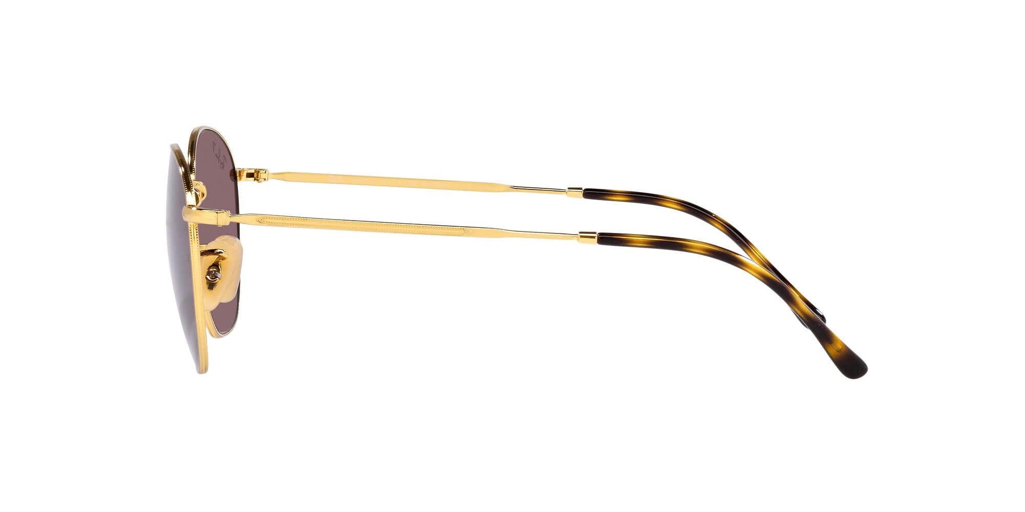 Ray-Ban RB3772 Rob Round Sunglasses, Gold/Dark Violet Polarized, 54 mm