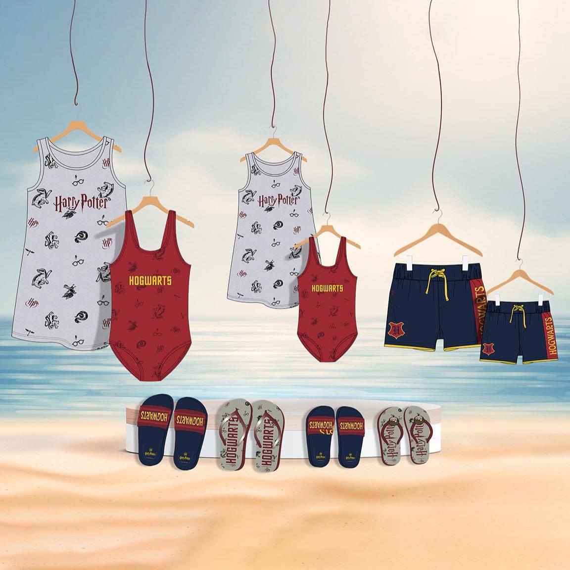 CERDÁ LIFE'S LITTLE MOMENTS - Children's Flip Flop for Unisex Printed with Harry Potter and extra grip on the heel Summer EVA Rubber Sole - Official Warner Bros License, grey, 33 EU