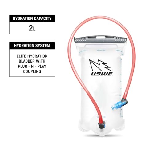 USWE Outlander Pro Hydration Backpack with 2.0L/70oz Hydration Bladder (Black)