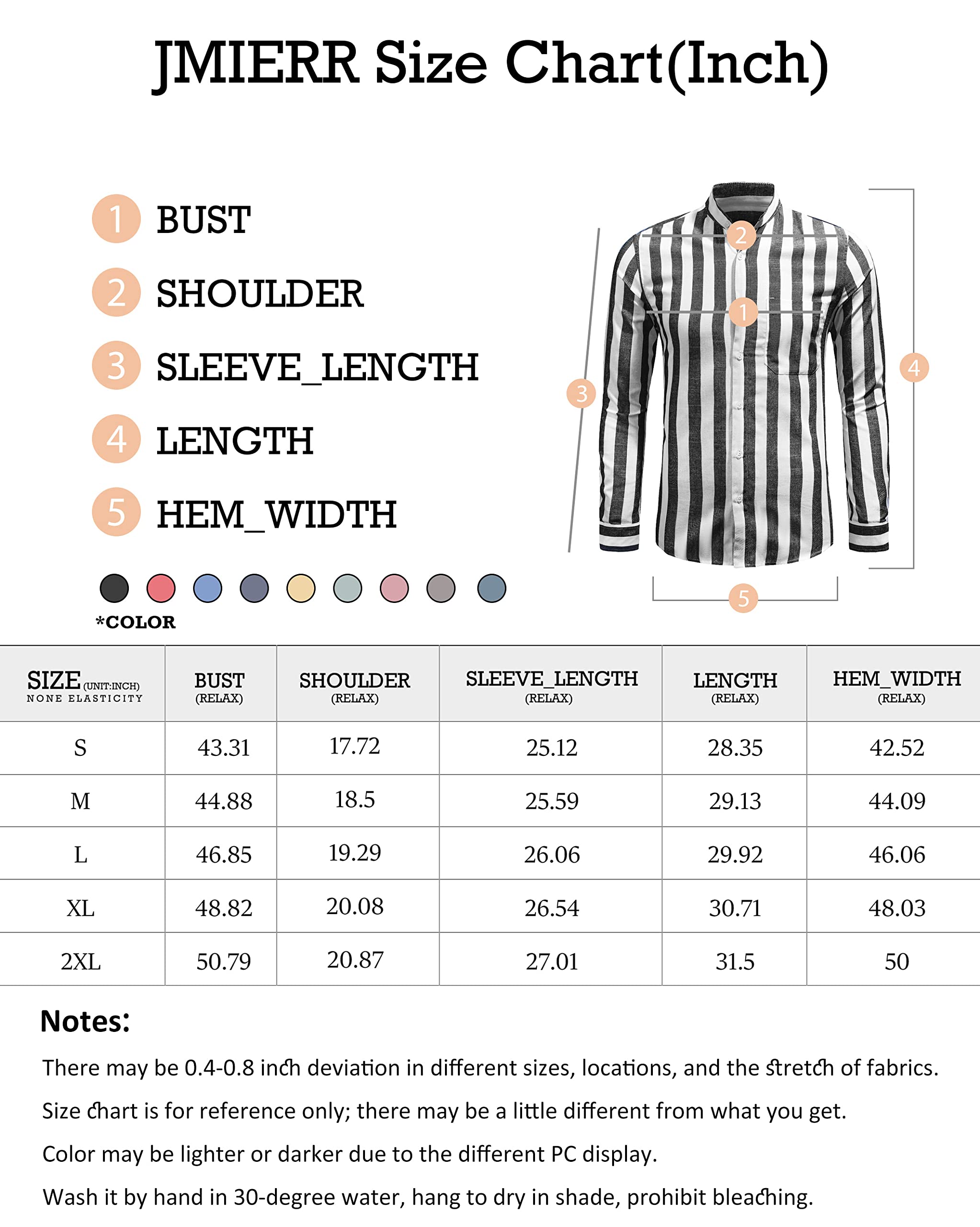 JMIERR Mens Casual Cotton Linen Shirts Button Down Long Sleeve Striped Beach Resort Shirts for Men,US 38(S),0Sky Blue