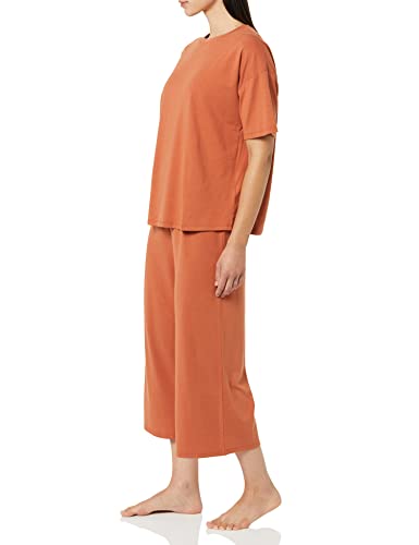 Amazon Essentials Women's Knit Jersey Pajama Set, Terracotta, X-Small
