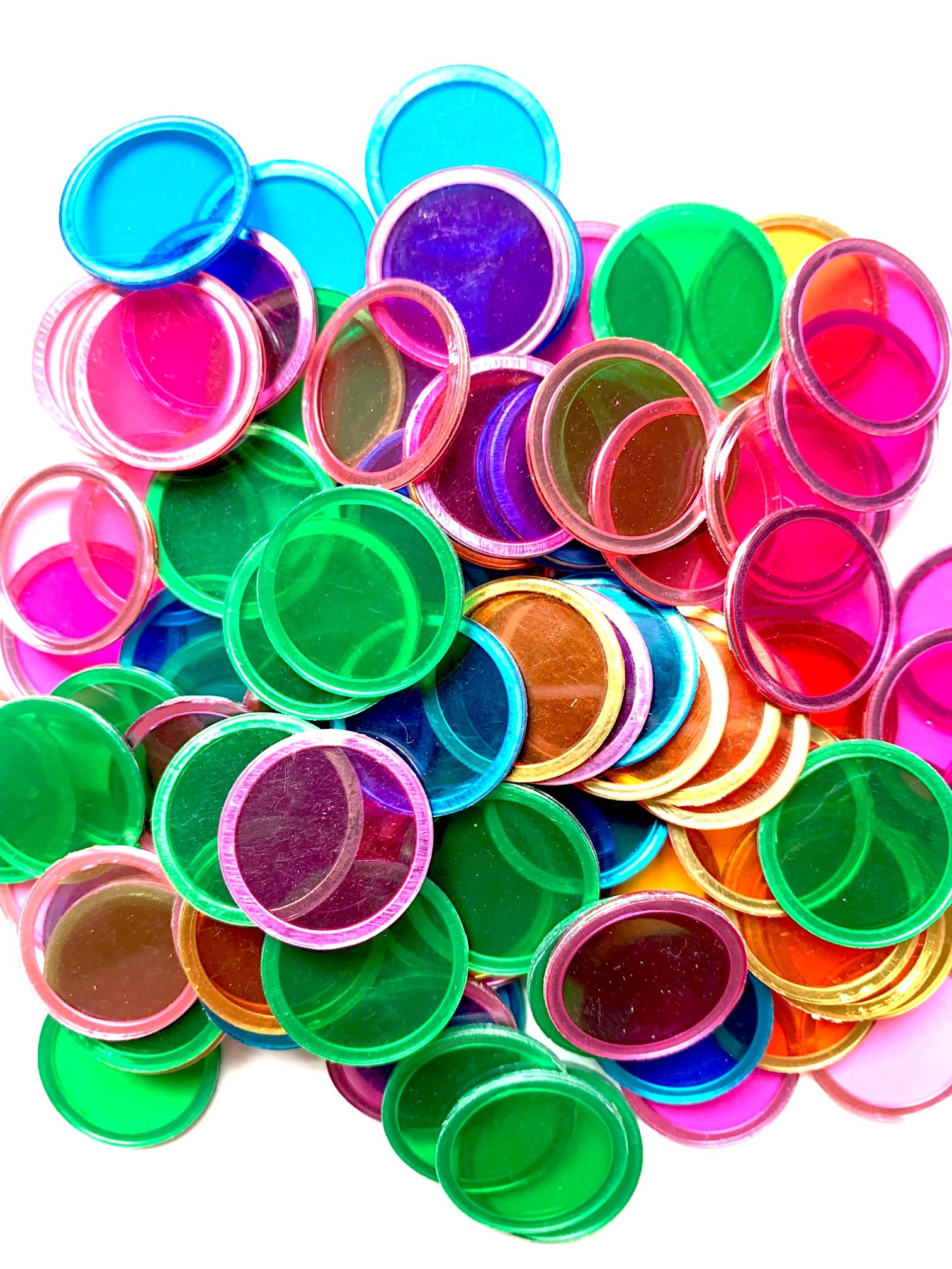 United Novelty Bingo Magnetic Chips- Bag of 300- Assorted Colors- 3/4" Size Diameter Chips