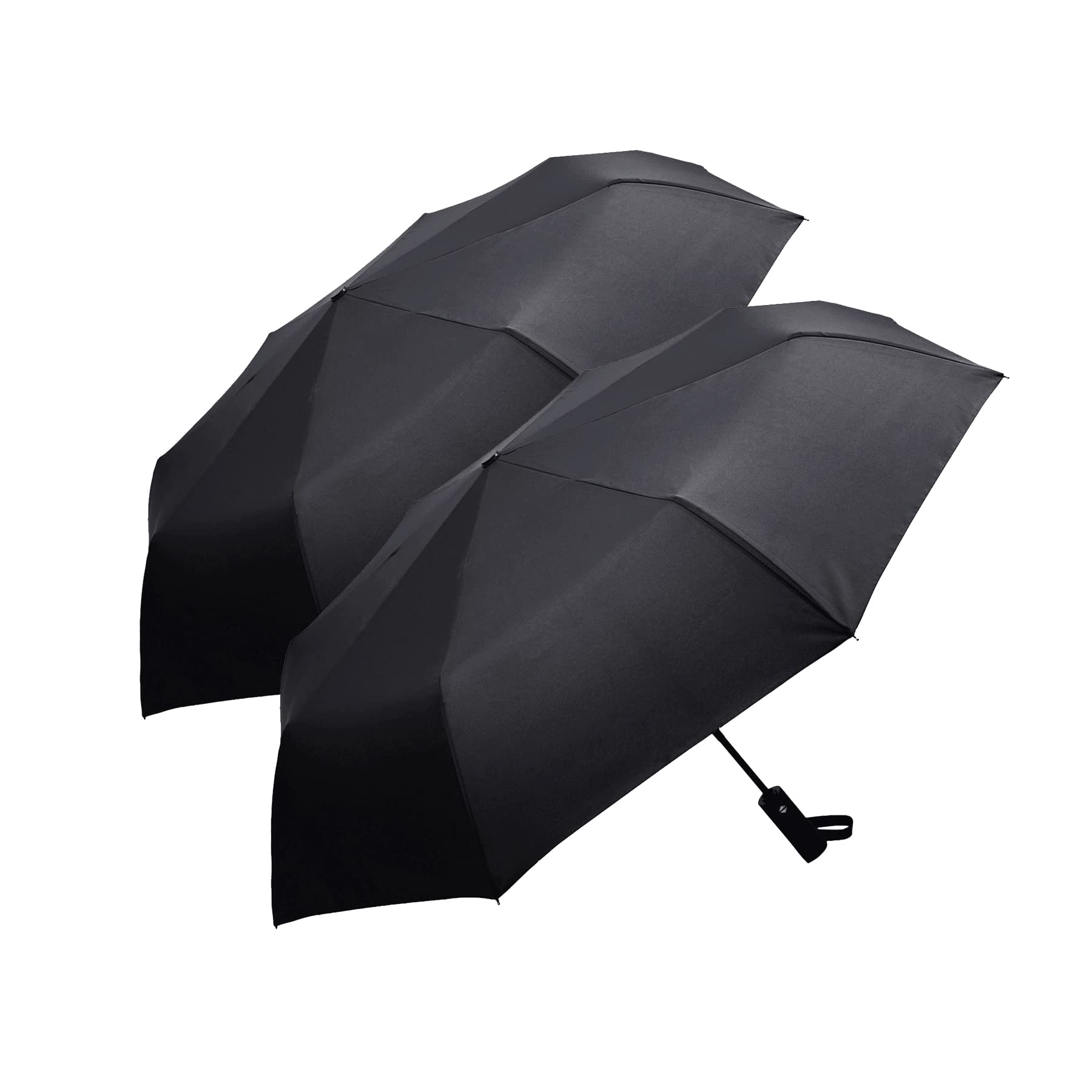 ANTI-REBOUND Travel Umbrella Windproof Compact Collapsible Light, Automatic, Strong and Portable, Wind Resistant, Folding Small Umbrella for Rain Black & Black