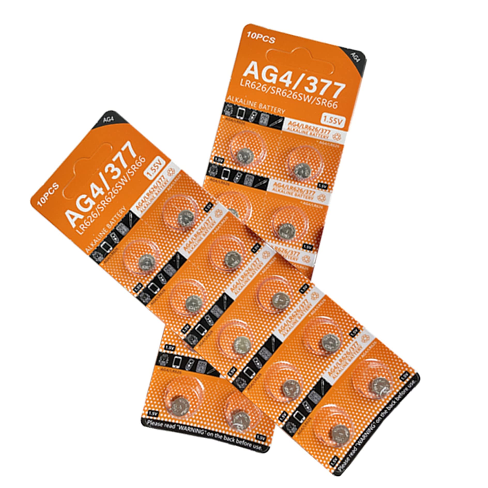 Cotchear 20 pcs AG4 Alkaline Batteries 1.5V GA4 LR626 SR66 377A Coin Button Cell Watch Battery