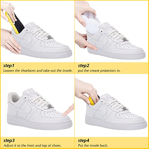 GORYGOLD 6 Pairs Crease Protector for Sneaker Shoes, No Crease Shoe Inserts Anti Crease Decreaser Guard, Women Size 7-12