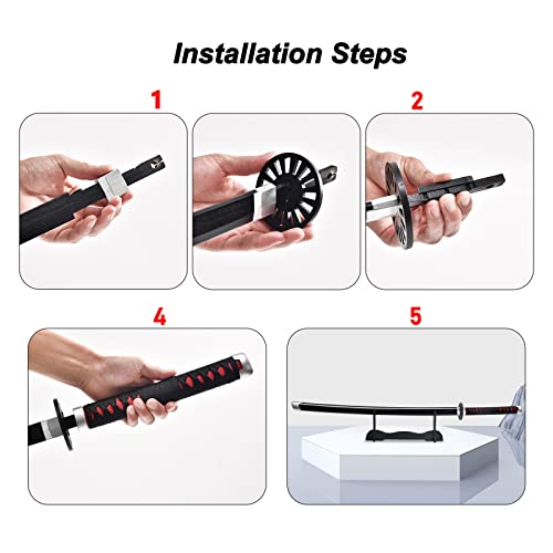 Demon Slayer Anime Sword - 41 Inch - Zenitsu, Tanjirou & Rengoku Styles - With Belt