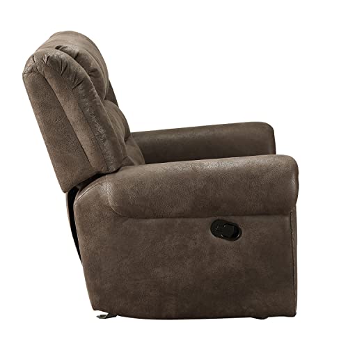 Lexicon Shay Double Glider Manual Reclining Loveseat, Brown