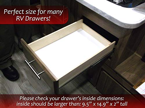 Polar Whale Flatware Silverware Drawer Organizer for Rv and Campers Cutlery Forks Knives Spoons Non-Slip Waterproof Compact Tray Insert 9.5 X 14.9 X 2 Inch 6 Slot Great for Home Kitchen
