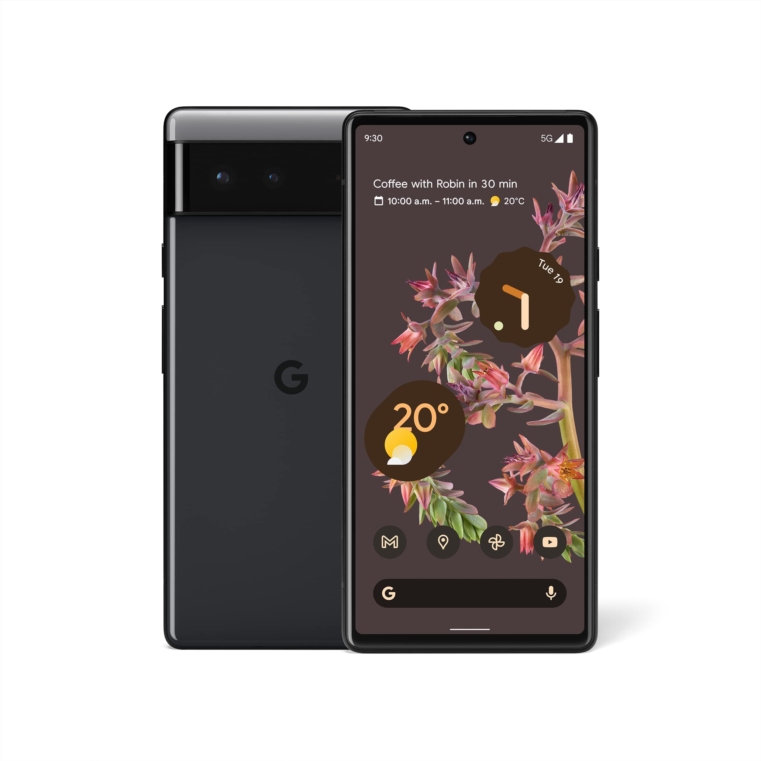 Google Pixel 6 (5G) 128GB Unlocked - Stormy Black (Renewed)