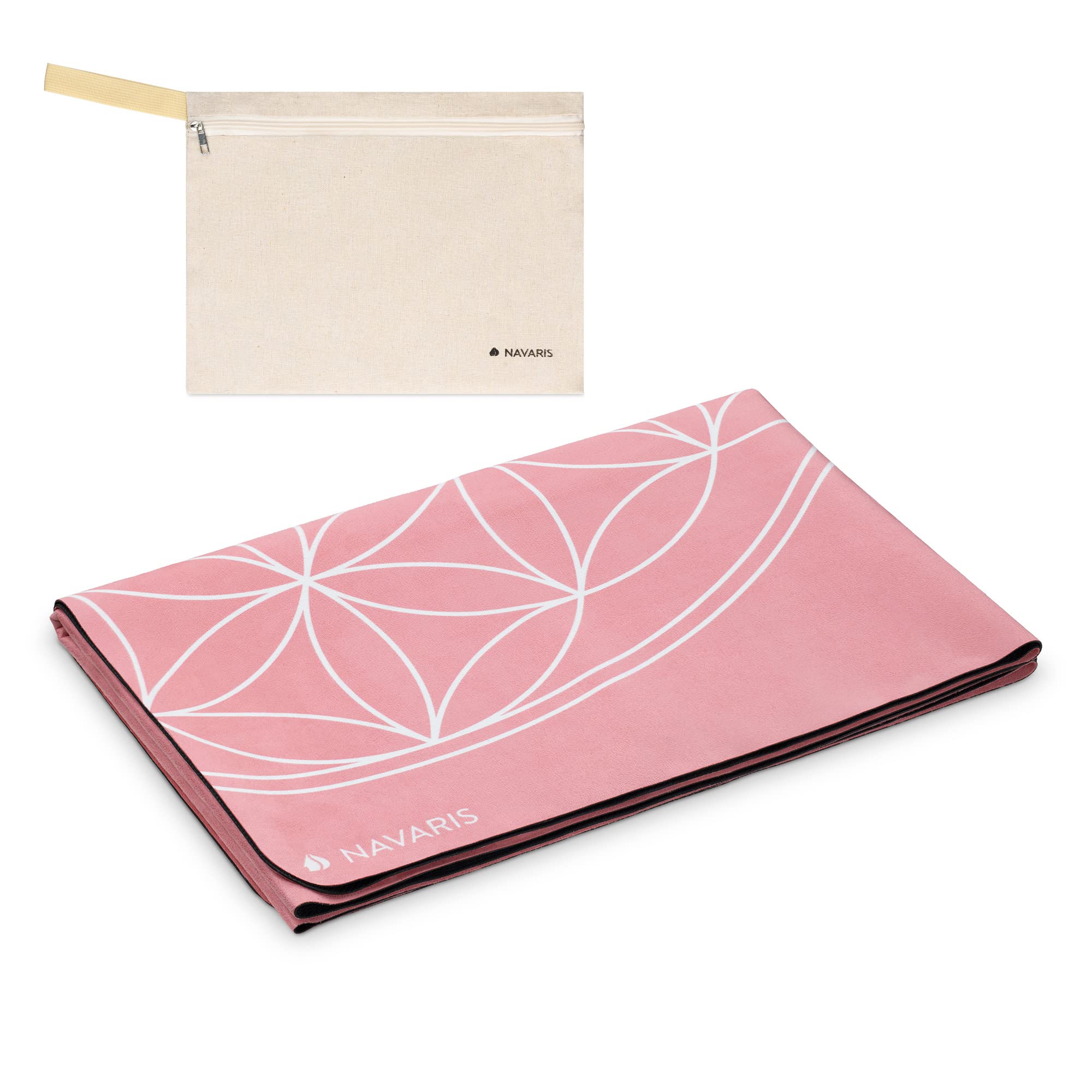 Navaris Foldable Yoga Mat for Travel - 1/16" (1.5mm) Thick Exercise Mat for Pilates, Workout, Gym, Fitness - Non-Slip Folding Portable Mat
