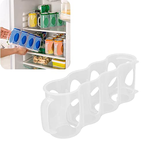 Can Storage Box, Transparent Reusable Can Drink Storage Holder Organizer with Handle Portable Soda Can Organizer Beer Can Holder for Refrigerator Cabinets