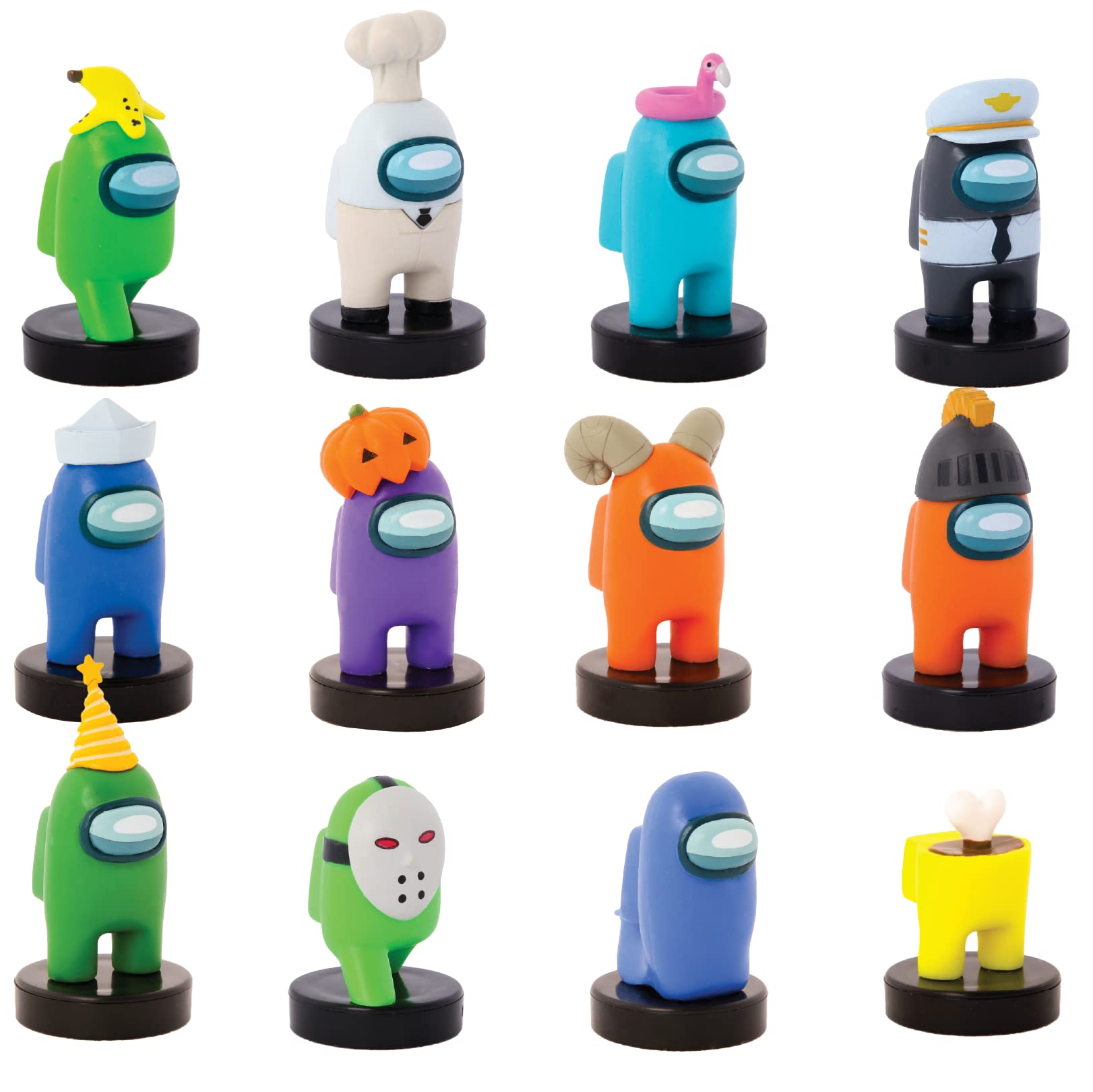 Among Us Stamps for Kids | 12 Among Us Toys Out of 16 Collectibles in 1 Box | Among Us Merch Incl. Mini Toys Like The Peeled, The Unbearable, The Dead Body, and The Ghost