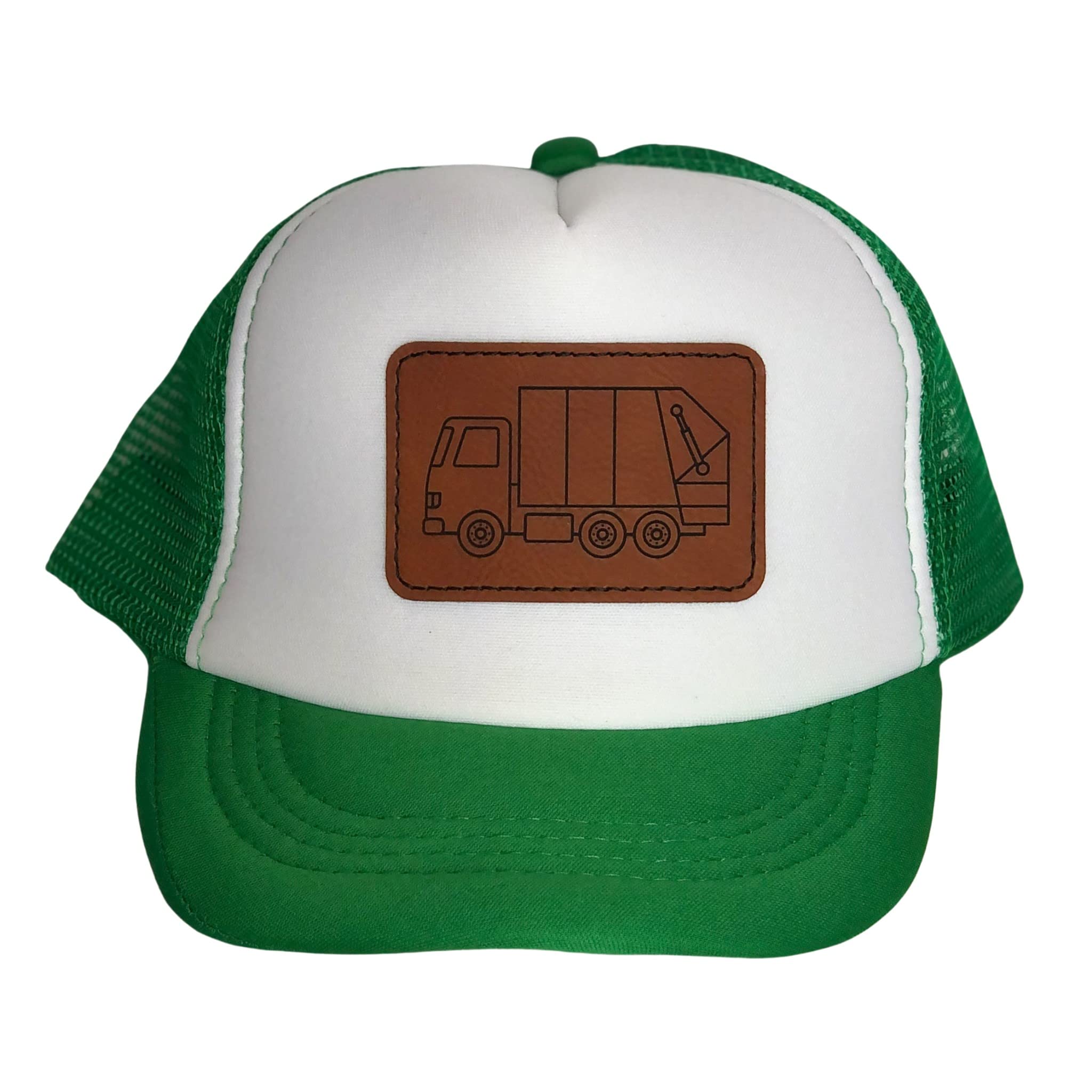 Legacy and Light Garbage Truck Hat for Kids, Trash Truck Ball Mesh Cap for Boys or Girls, Recycling Truck Halloween, Garbage Man Costume, Unisex Toddler Snapback Hats (Green)