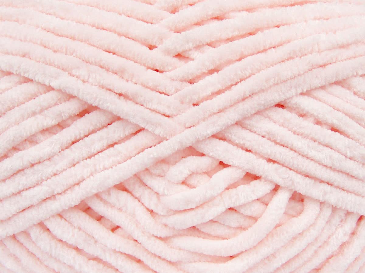 Lot of 4 x 100gr Skeins Ice Yarns Velvet Chenille Hand Knitting Yarn Baby Pink