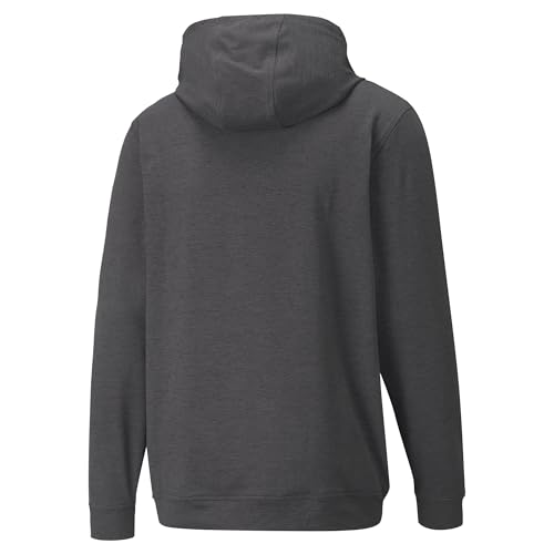 Puma Golf Men's Cloudspun Progress Hoodie, Puma Black Heather, Large