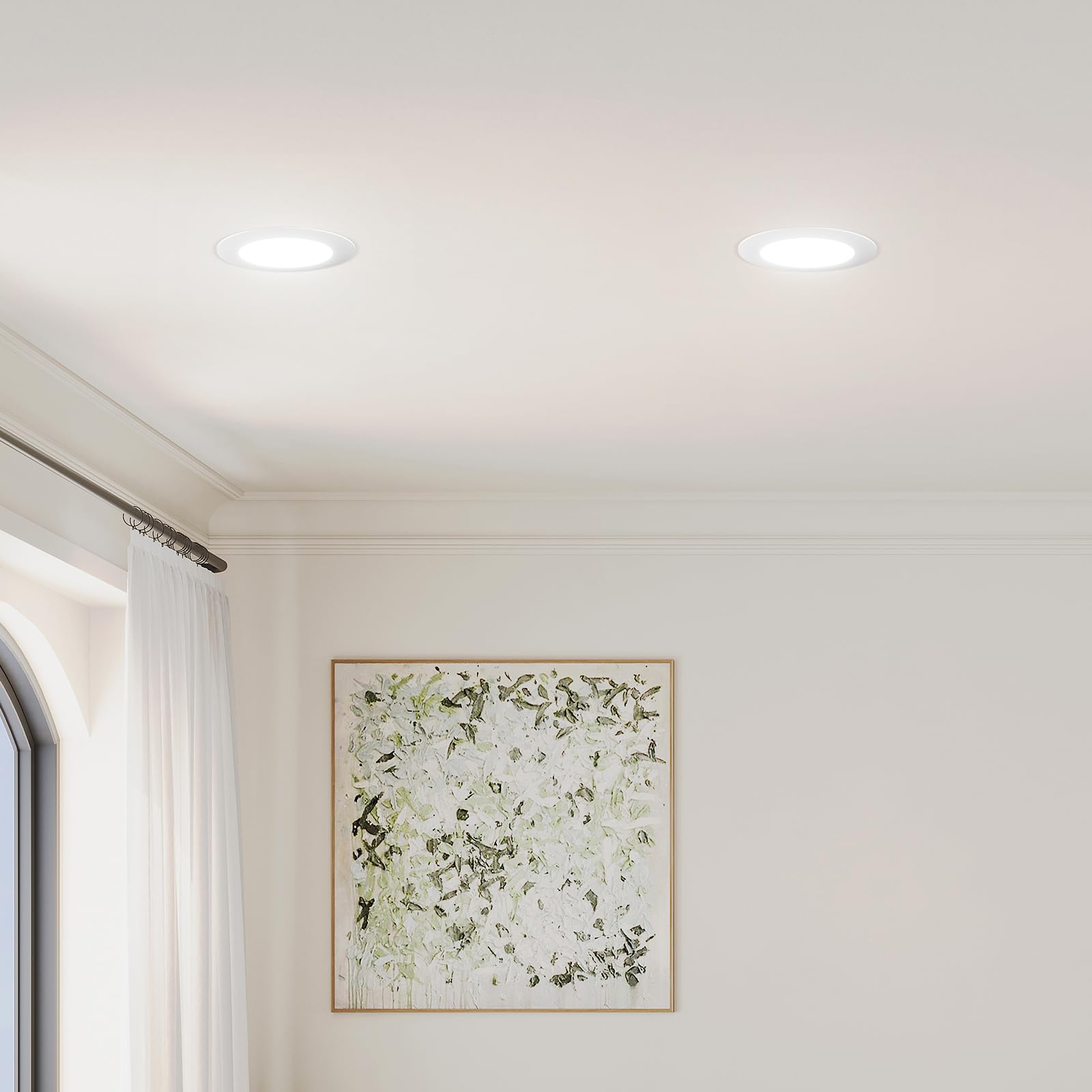 Amico 5/6 inch 5CCT LED Recessed Lighting 20 Pack, Dimmable, IC Rated, 12.5W=100W, 950LM Can Lights with Baffle Trim, 2700K/3000K/4000K/5000K/6000K Selectable, Retrofit Installation - ETL & FCC