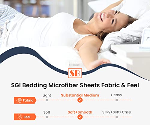 SGI Full Size Plum Soft Luxury Microfiber 4 Piece Sheet Set- Fitted Sheet Flat Sheet 2 Pillowcase Easy Care, Super Soft & Breathable Cool 15" Deep Pocket Fade Wrinkle Stain Resistant Bedding