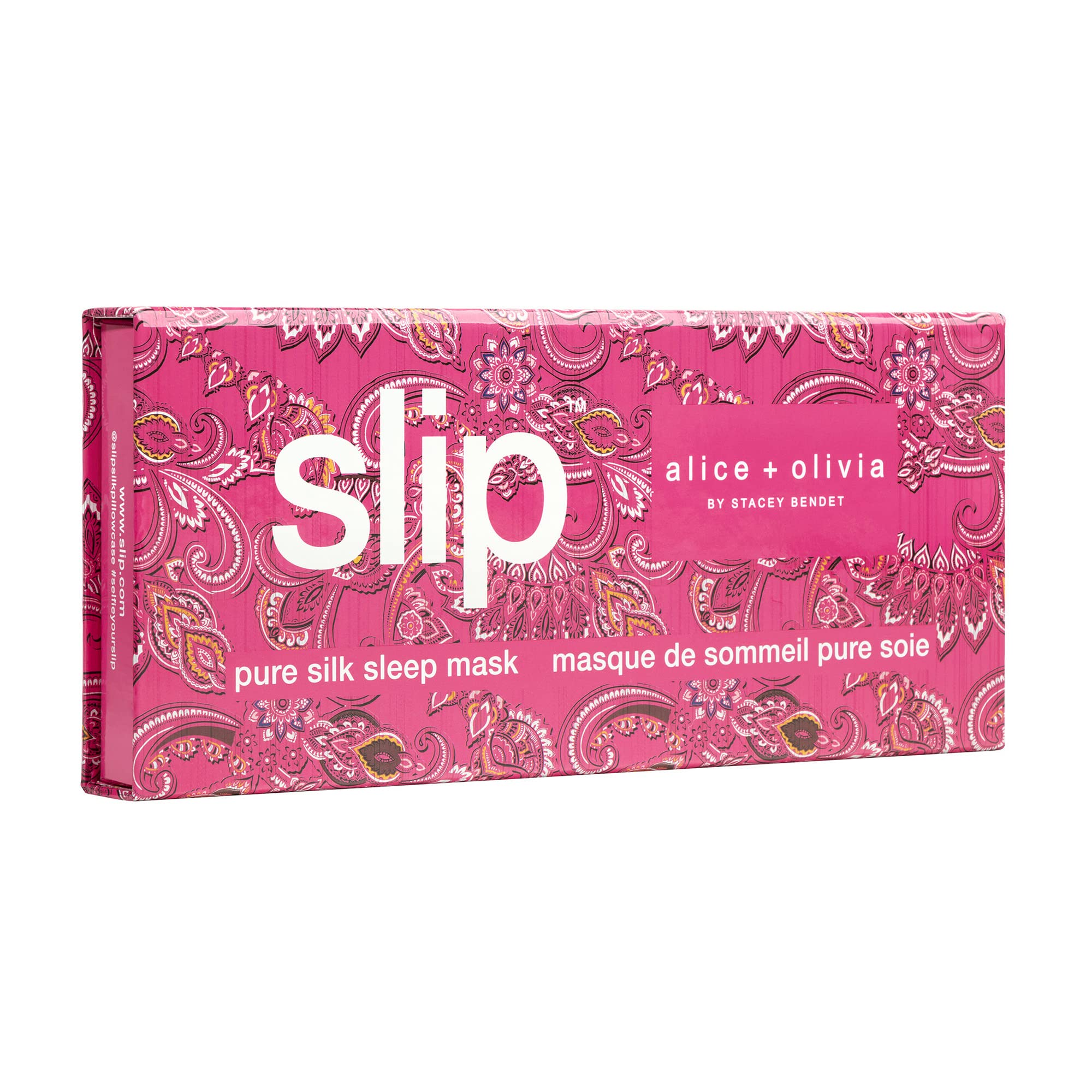 Slip Women's Slip X Alice + Olivia Sleep Mask, Spring Paisley, Pink, Print, One Size