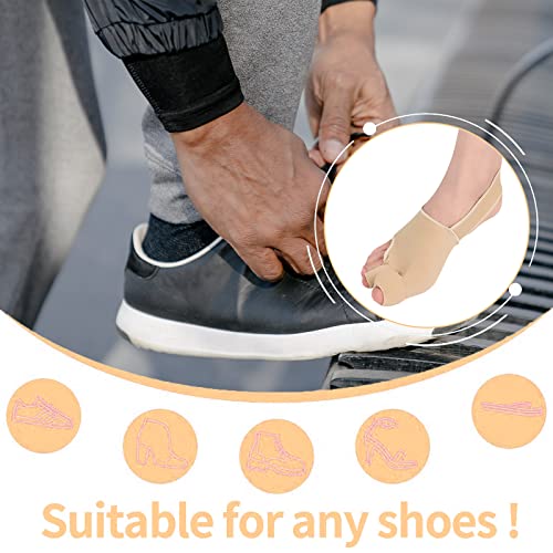 FSHERO Bunion Corrector for Women,Toe Straightener Pain Relief Socks,Bunion Splint,Non-Surgical Hallux Valgus Corrector for Day and Night(Large,Skin)