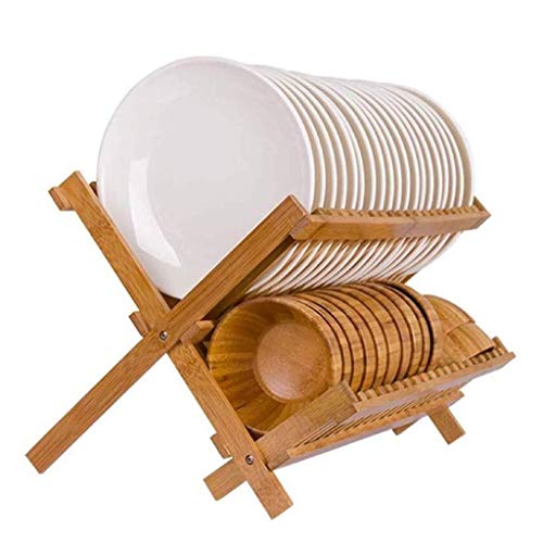 SDGH Wooden Dish Rack - Household Dish Rack Kitchen Tableware Drain Dish Rack Storage Rack