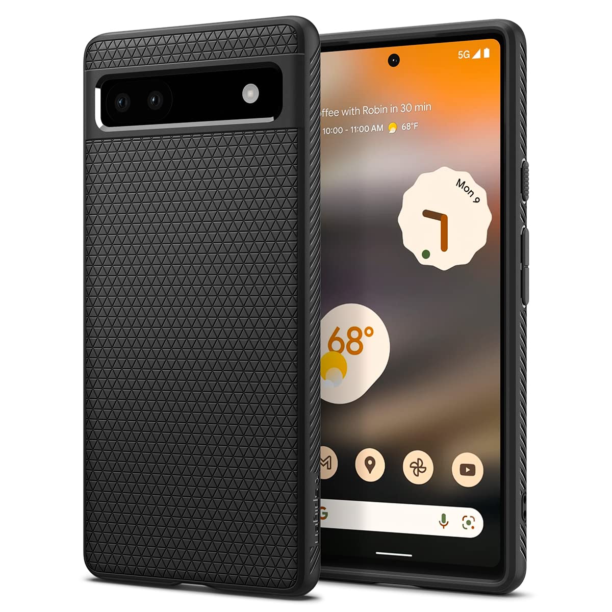 Spigen Liquid Air Designed for Pixel 6a Case (2022) - Matte Black