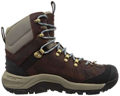 KEEN Women's Revel 4 Mid Height Polar Insulated Waterproof Snow Boots, Coffee Bean/Balsam, 10