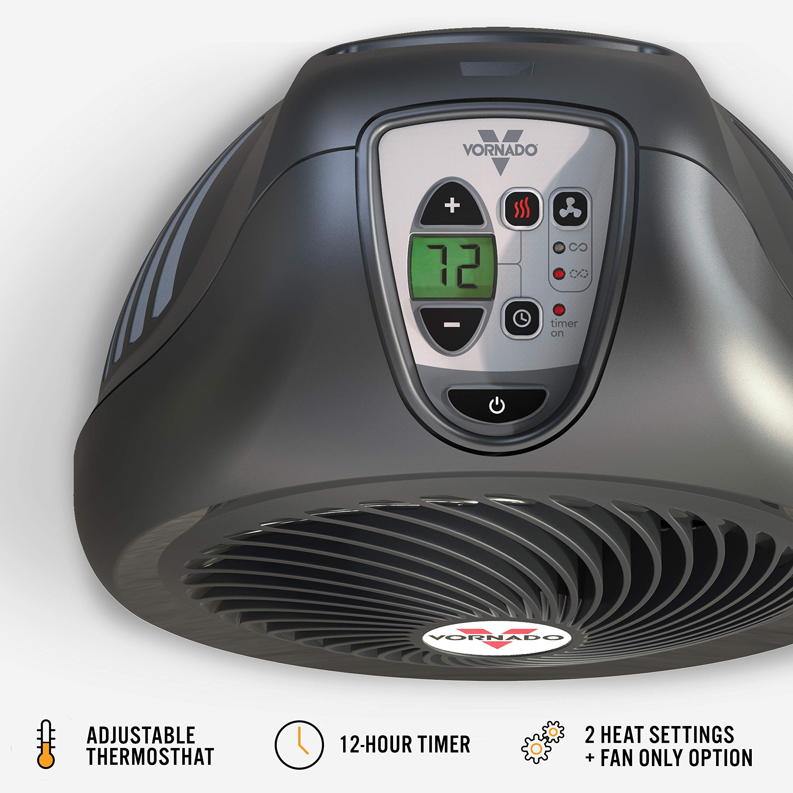 Vornado AVH2 Advanced Whole Room Heater with Automatic Climate Control, Timer, Fan Only Option, Black & OSCTH1 Oscillating Tower Heater