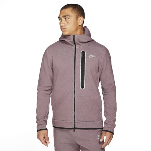 Nike Sportswear Tech Fleece Men's Full-Zip Hoodie (Small, Dark Wine/Heather)