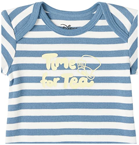 Amazon Essentials Disney | Marvel | Star Wars | Princess Baby Girls' Short-Sleeve Bodysuits, Pack of 6, 6-Pack Alice Tea Party, 0-3 Months