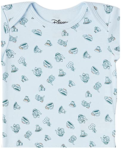 Amazon Essentials Disney | Marvel | Star Wars | Princess Baby Girls' Long-Sleeve Bodysuits, Pack of 5, Alice Tea Party, 24 Months