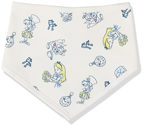 Amazon Essentials Disney | Marvel | Star Wars | Princess Baby Girls' Baby Bibs, Pack of 6, 6-pack Alice Tea Party, One Size