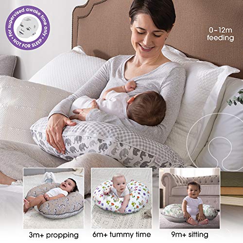Boppy Nursing Pillow β Bare Naked Breastfeeding and Bottle Feeding, Propping Baby, Tummy Time, Sitting Support Pillow Only