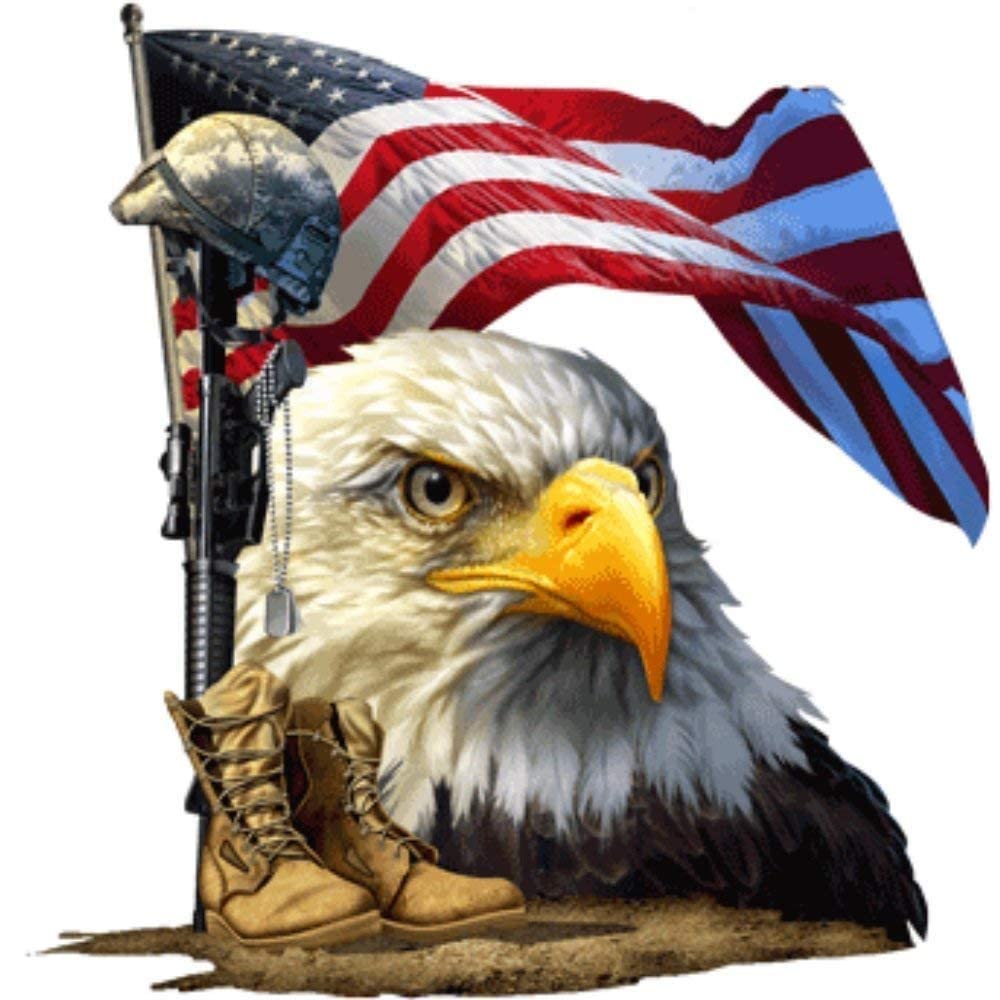 STICKY DUDE | 2 Pieces 5" United States Eagle Patriot Decal Sticker Vinyl Army Navy AIR Force Bumper Stickers for Car Truck Home
