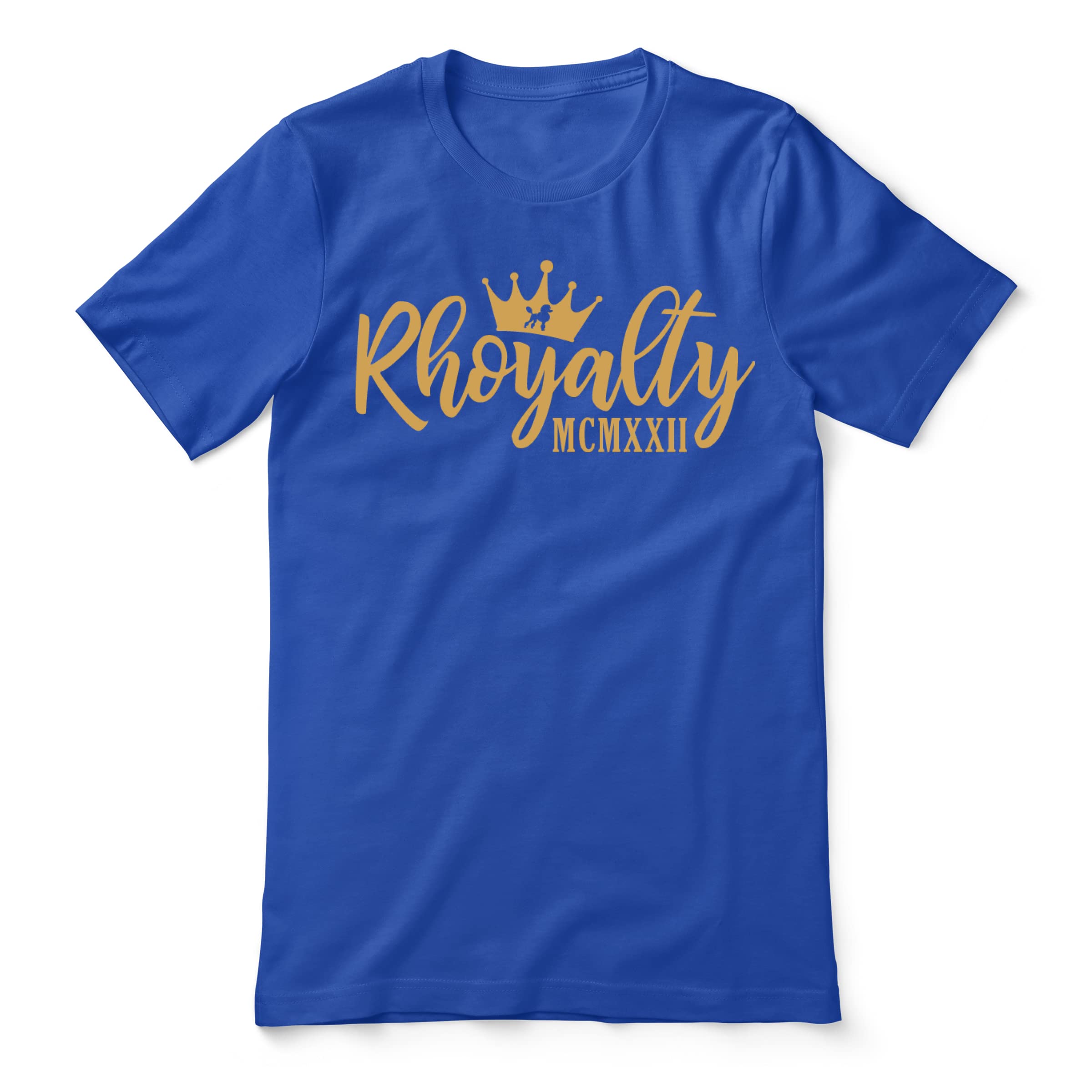 BBGreek Sigma Gamma Rho - SGRho Paraphernalia - Official Vendor - Crew Neck T-Shirt - Rhoyalty - Sorority Paraphernalia - Royal X-Large