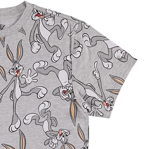 Looney Tunes Mens Classic Shirt Marvin Tee - Space Jam 90’s Allover Print T-Shirt (Heather, X-Large)