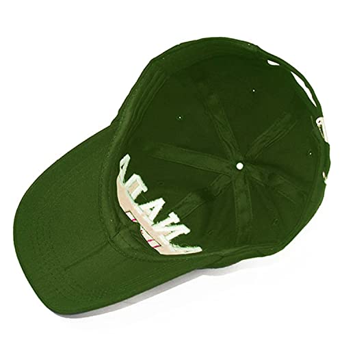 Arctic Fox Pure Cotton Men & Women Canada EST 1867 Embroidered Maple Leaf Flag Cap/Hat | One Size, Adjustable | Adjustable Strap Back | Front Raised Embroidery -Green