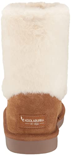 Koolaburra by UGG Girls Aubrei Short Fashion Boot, Chestnut, 4 Big Kid US