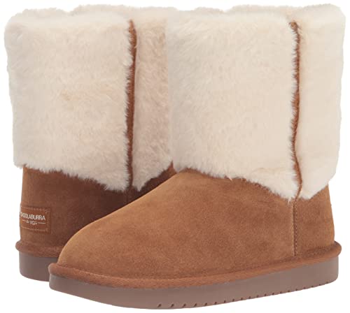 Koolaburra by UGG Girls Aubrei Short Fashion Boot, Chestnut, 4 Big Kid US