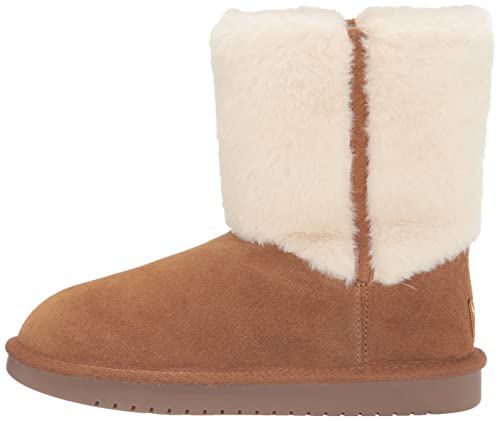 Koolaburra by UGG Girls Aubrei Short Fashion Boot, Chestnut, 4 Big Kid US